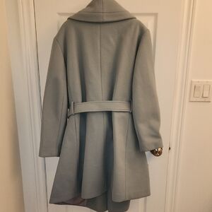 le chateau | Jackets & Coats | Le Chateau Tiffany Blue Belted Coat ...